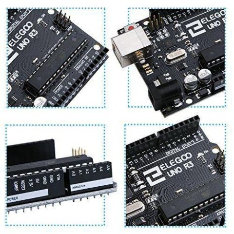 UNO R3 Controller Board Black | elegoo.cz